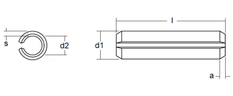 DIN 1481 Spring Tension Pins 304SS Metric – Heavy Type | Parts4world