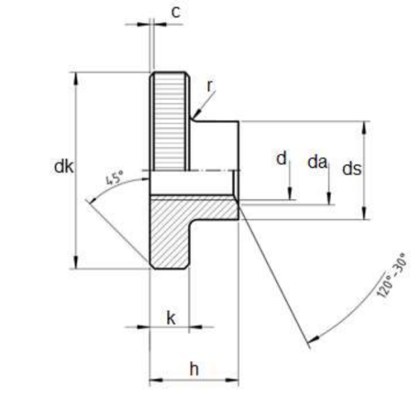DIN 466 thumb nuts with knurled – adjusting nuts with tapped through bore or blind holes ...